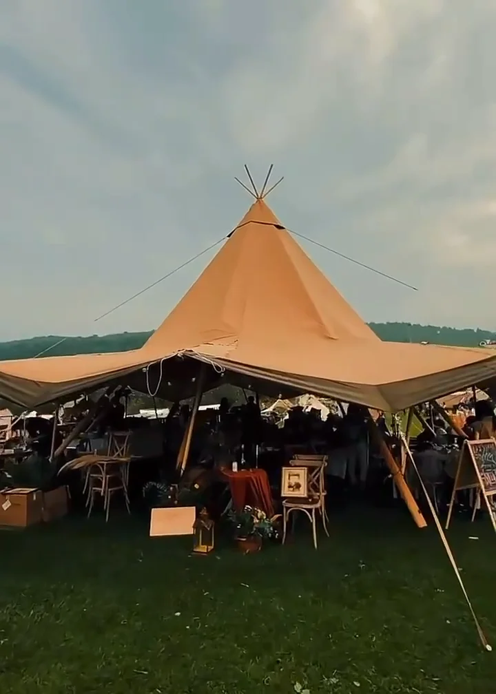 Outdoor Luxury Indian Pyramid Giant Hat Tipi Tente Mariage Pogada Big ...