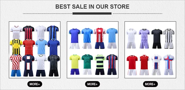 New Football Uniforms Kits Men Soccer Training Jersey Sets Sports Long ...