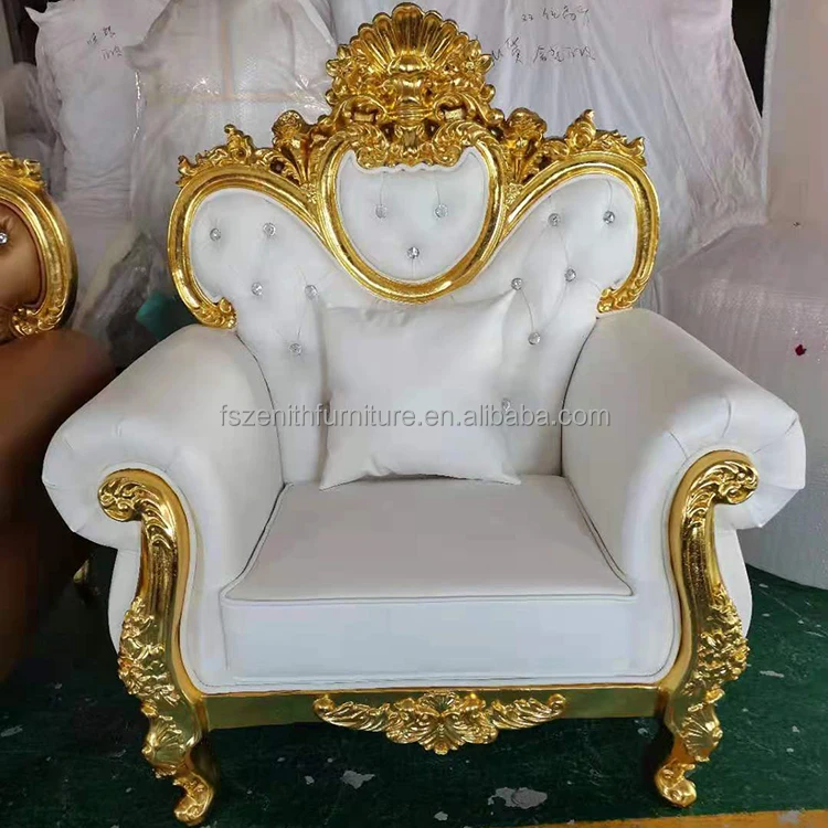 Luxury Royal Bride and Groom Throne Chair Wedding Sets