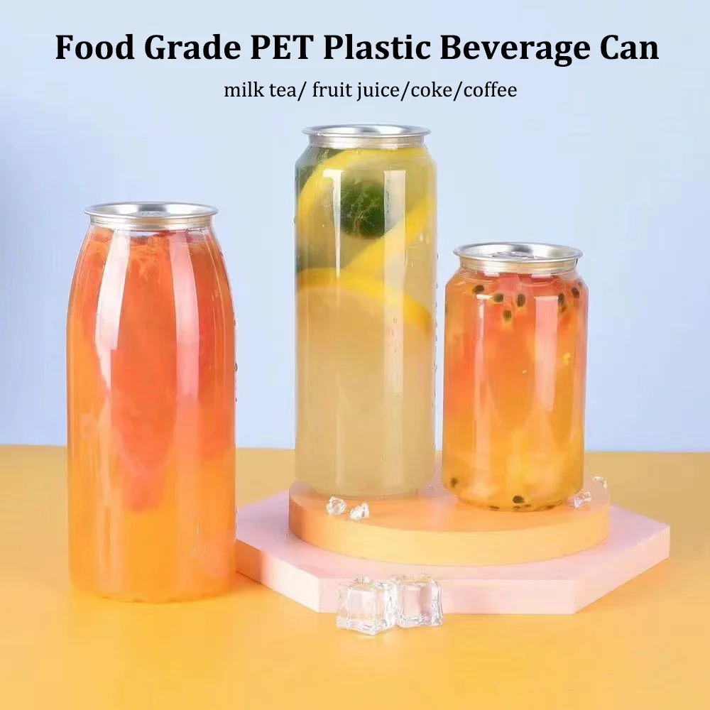 350ml/500ml/650ml Disposable Transparent Pet Plastic Can - Buy Plastic ...