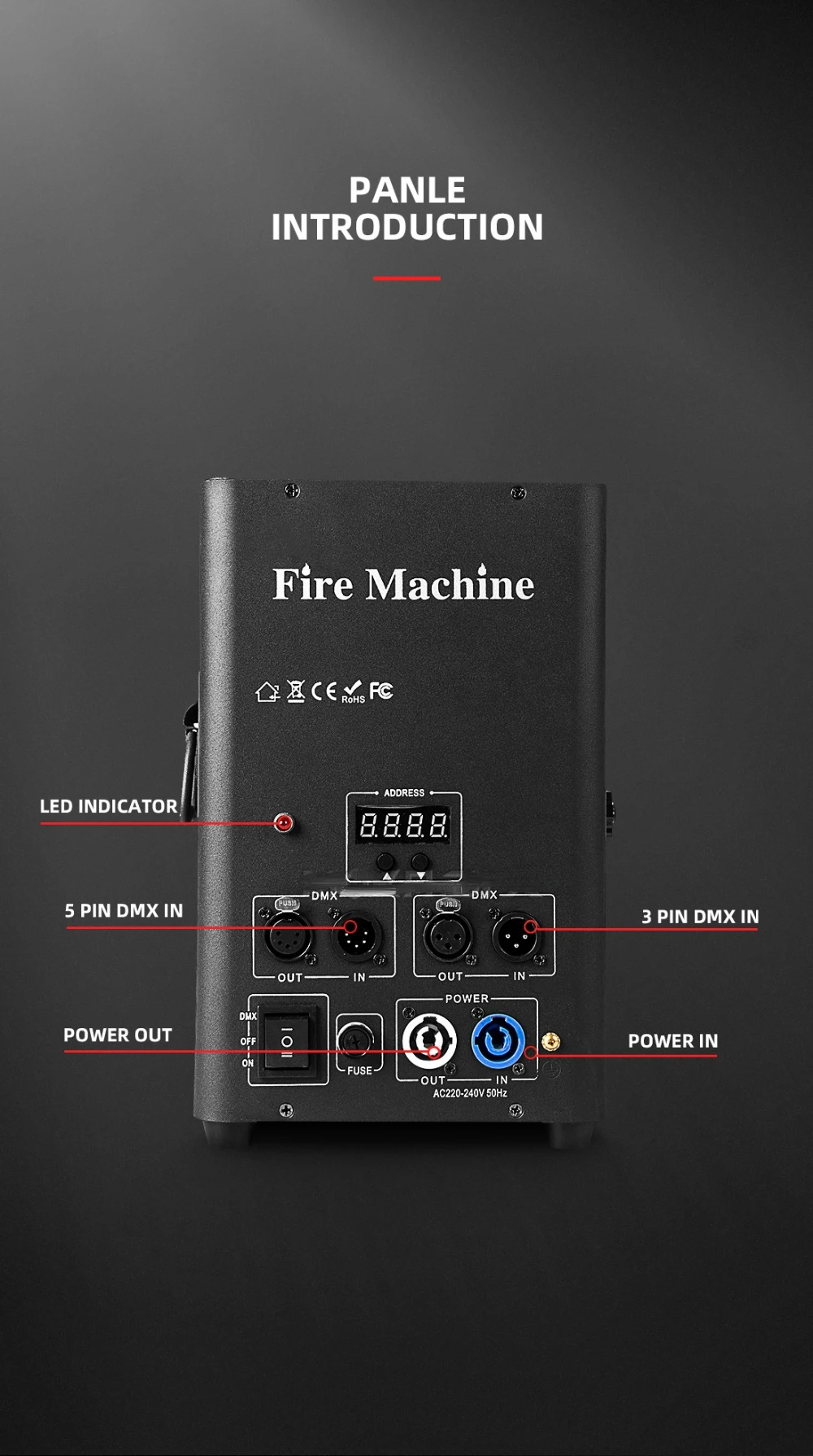 Dj Dmx Single Shot Flame Fire Stage Effects Machine - Buy Flame Machine ...