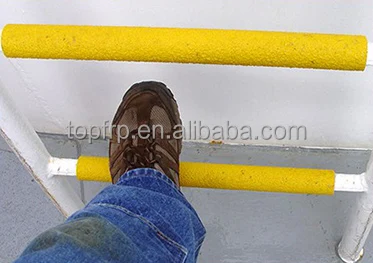 High Quality Fiberglass GFRP Ladder Rung Cover with Grit Coated ...