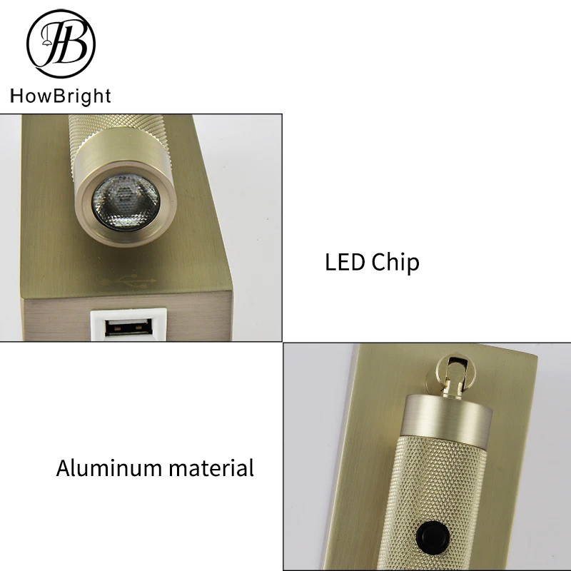 Trendy Metal Small Square External Led Wall Lights for Bedroom