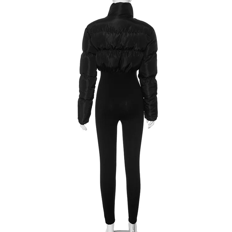 2023 Autumn Winter Jumpsuits Women Basic Long Sleeve Turtleneck Zipper ...