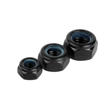 M2 M3 M4 M5 M6 M8 M10 M12 Din985 Black Stainless Steel 304 Nyloc Hex Nylon Insert Lock Nuts ...