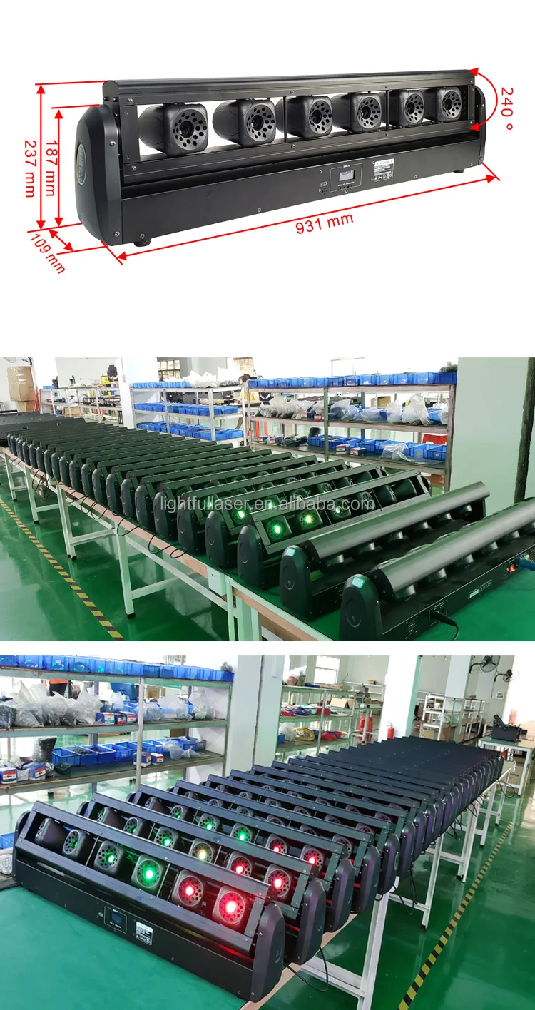 Moving Head Fat Beam Six Beam Laser Rgb Array Night Club Y8 3w 12w 50 5 ...