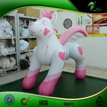 Hongyi Cute Customized Inflatable Pink Flying Wolf Inflatable Movie ...