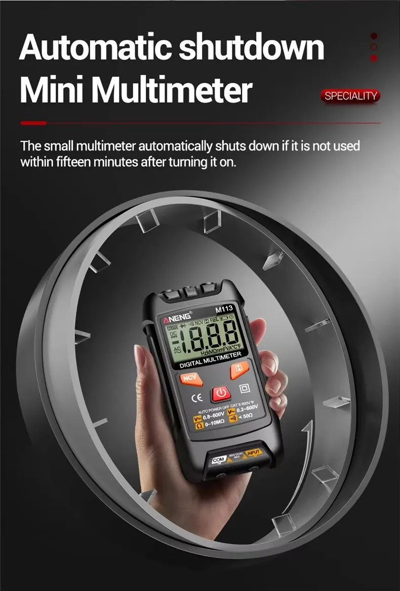 M113 Intelligent Voice Broadcast Multimeter High Precision Electrical ...