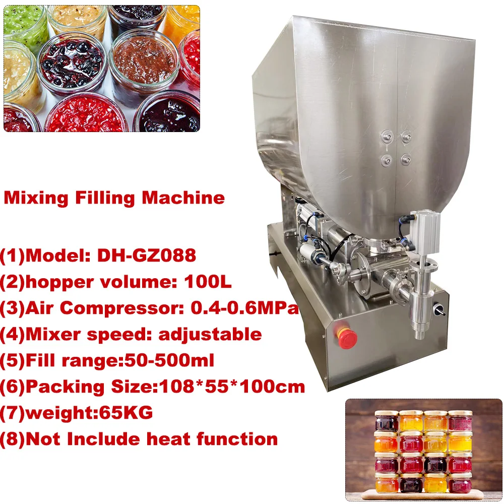 Desktop Type Pneumatic Horizontal Large Rotary Valve U Type Jam Mixing ...