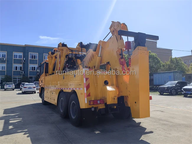 Heavy Duty Flatbed Sliding Rotator Towing Truck Wrecker Tow 30 Ton ...