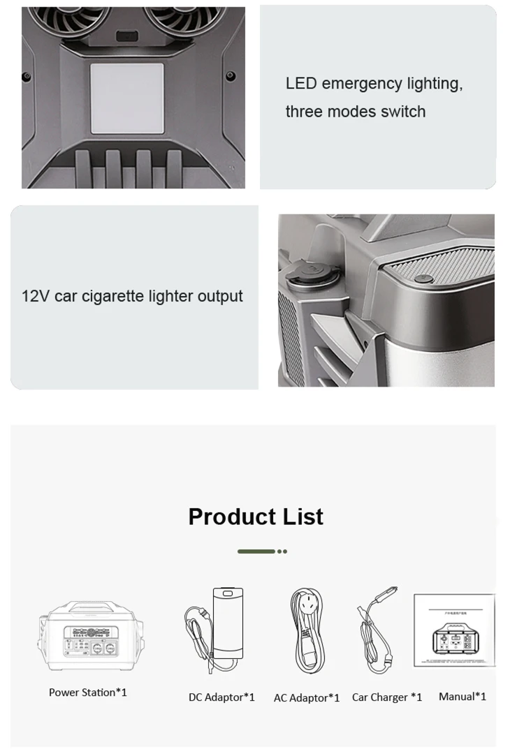 2000w Portable Power Station 110v 220v Lifepo4 Battery Solar Storage ...