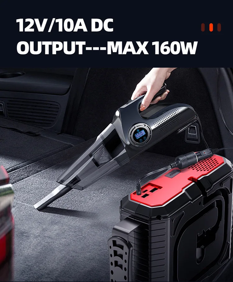 Emergency 3000a Peak Inflation Pump Car Jump Starter Jump Start Battery ...