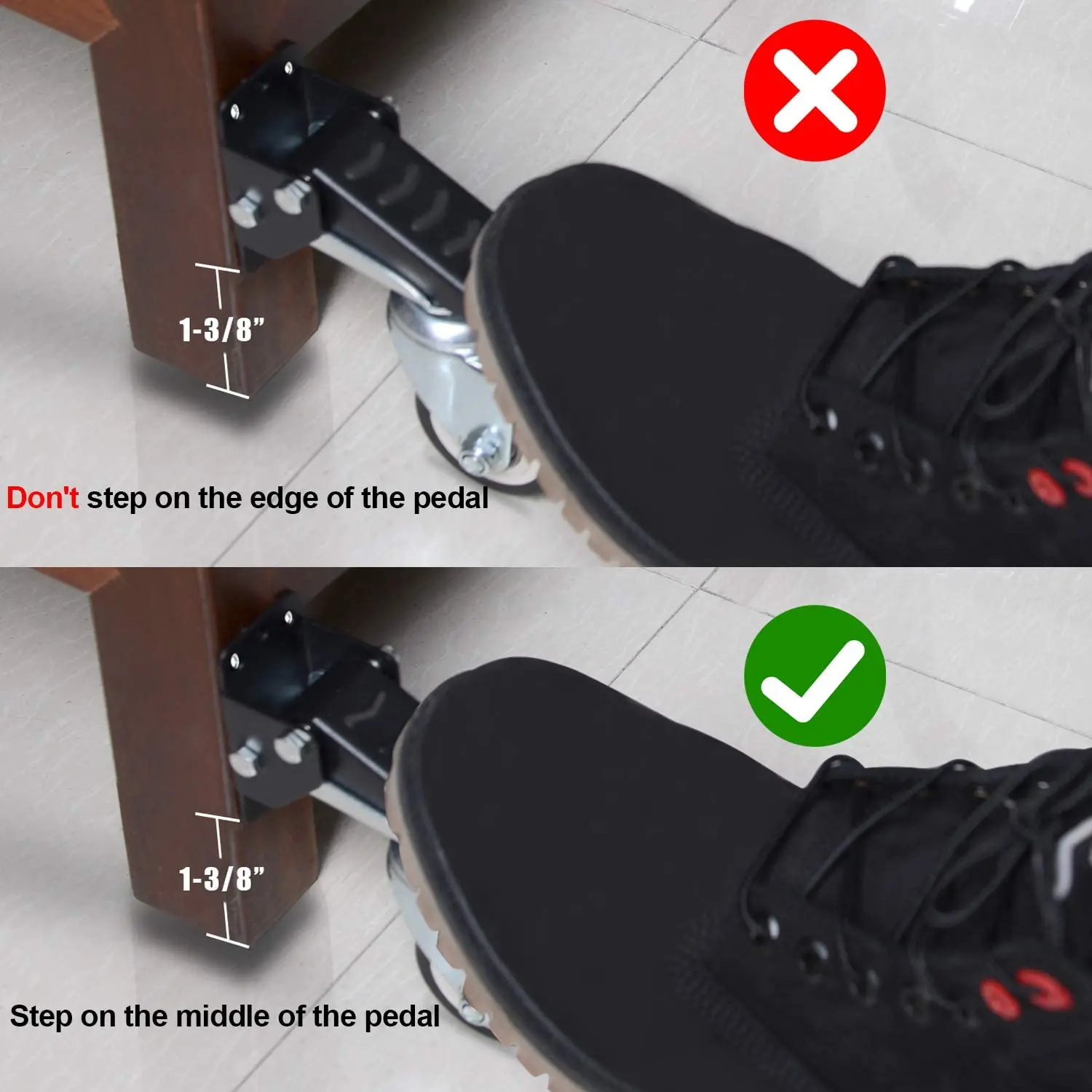 Heavy Duty Retractable Casters - 600 Lbs Capacity Set of 4