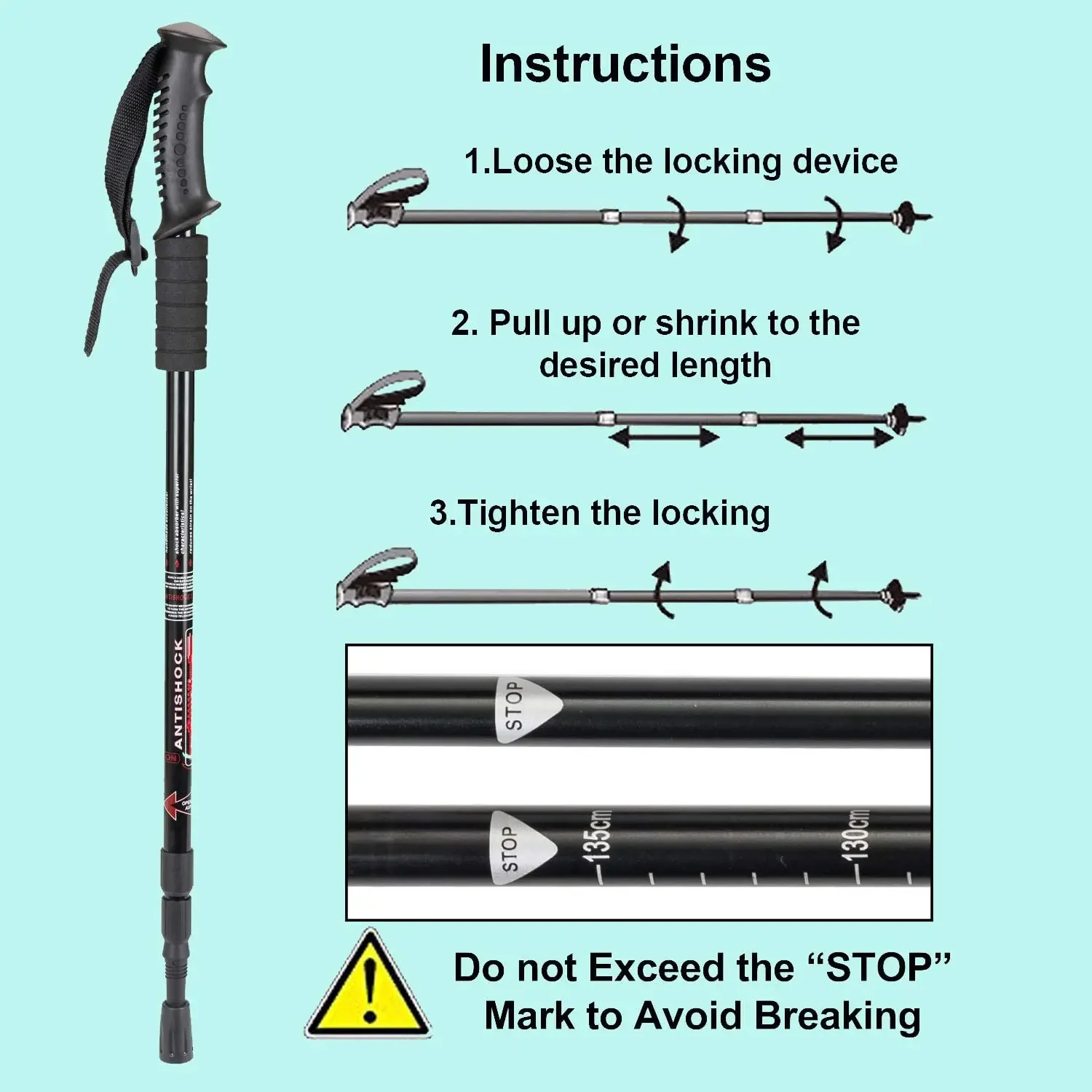 Outdoor Alpenstock Carbon Fiber Walking Sticks - Durable & Adjustable