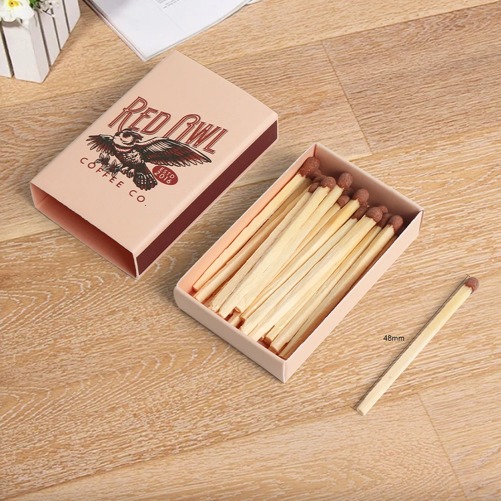 Custom Hotel Color Matching Safety Matches Box White Head