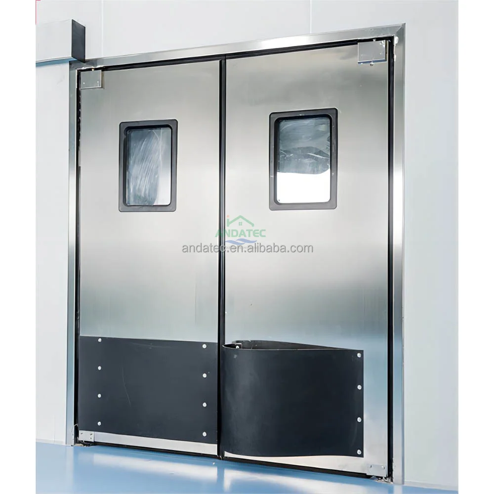 Commercial Kitchen Stainless Steel Glass Swinging Door | Durable ...