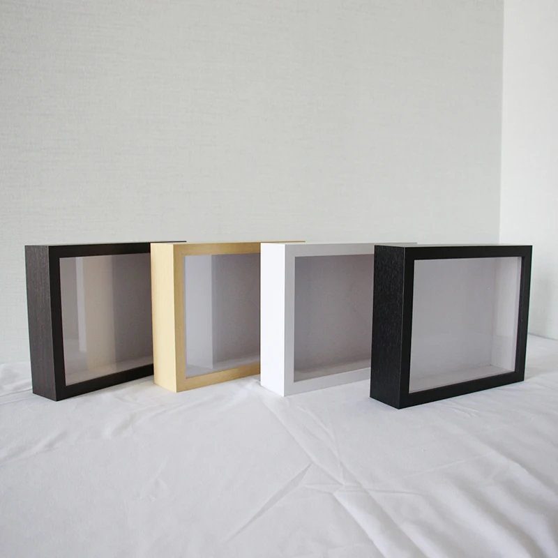Black White Walnut Wood MDF 24x16 Shadow Box Deep 3d Shadow Box Frame ...