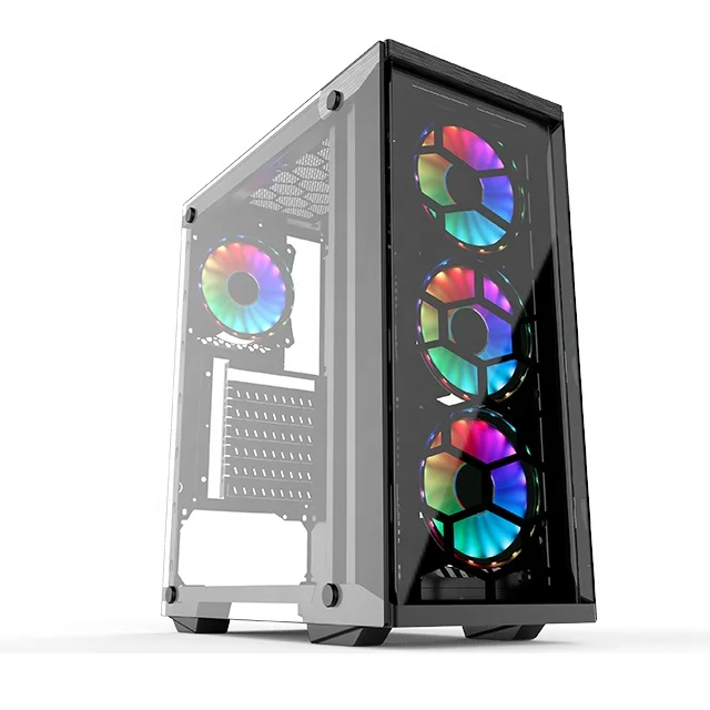 Full Tempered Glass Atx Computer Case & Towers Atx Gaming Case Oem ...