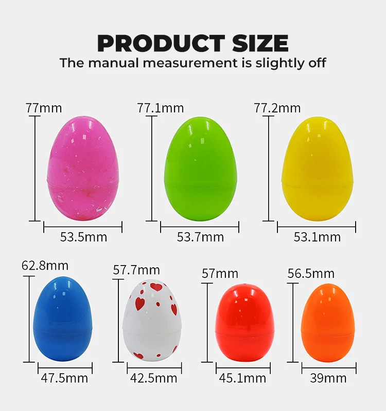 Assorted Colors Fillable Easter Egg With Hinge Bright Color Plastic Surprise Egg Easter Egg Hunt ...