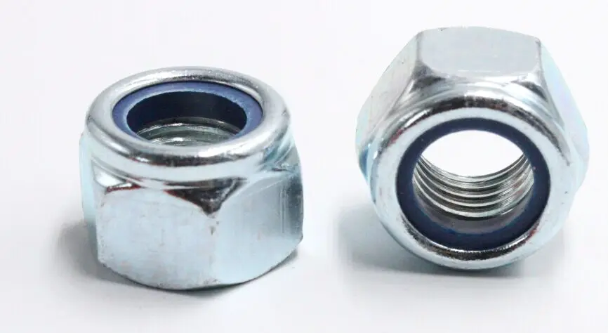 M4 - M24 Steel Galvanized Din 982 Nylock Nuts Hex Thick Lock Nuts With ...