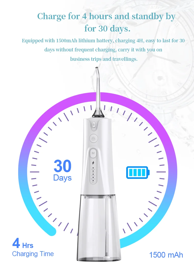 Professional Oral Irrigator Rechargeable Portable Dental Irrigator ...