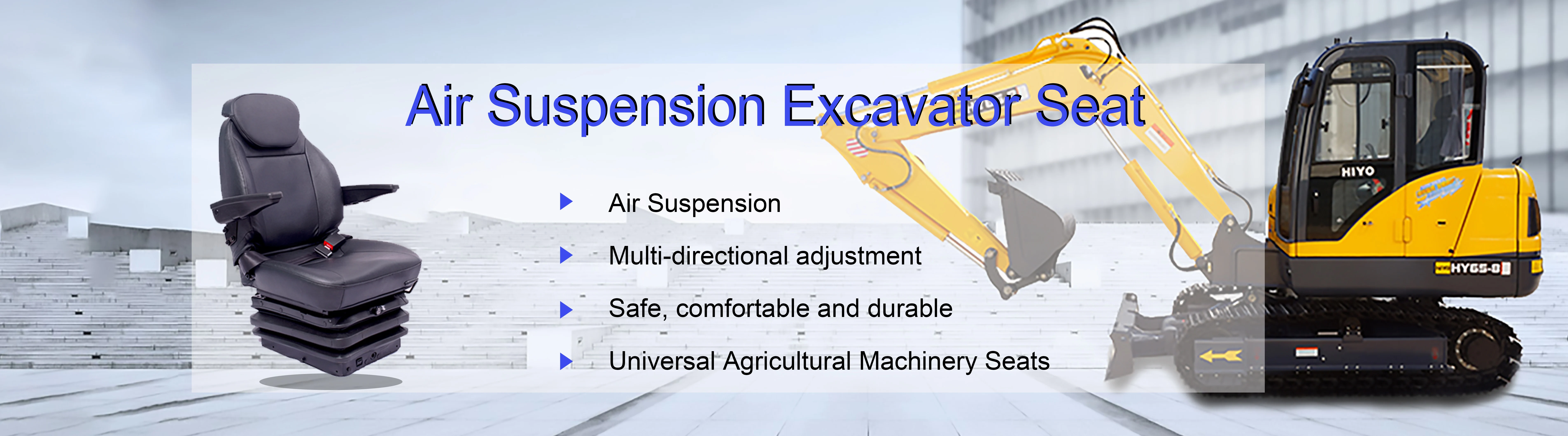 Deluxe Universal Heavy-Duty Suspension Seat for Excavators