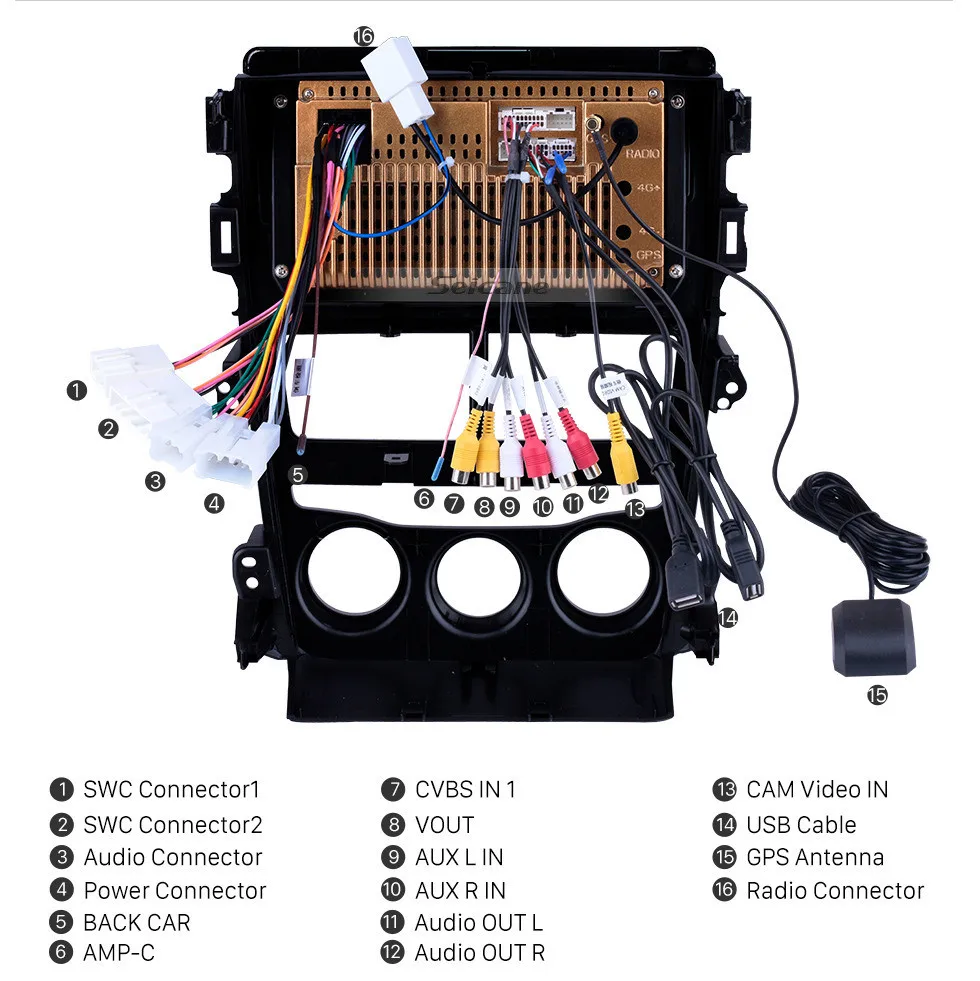 9 '' Aftermarket Android 13.0 Gps Navi System With Usb Aux Support Obd ...