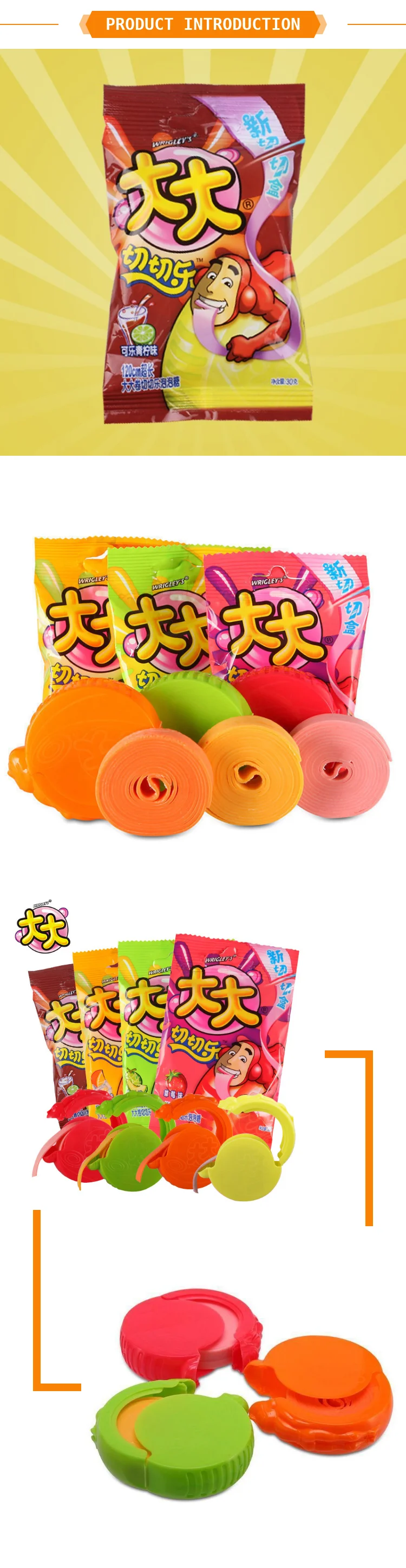 Bubble Gum Chewing Gum Chinese Tattoo Bubble Gum 120cm Large Roll Cut ...