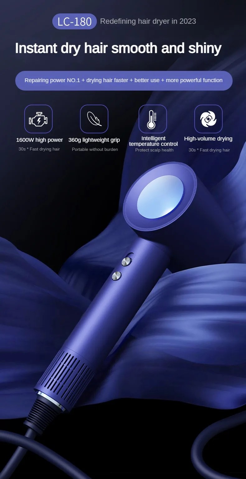 2024 Ionic Blow Professional Blower With Comb Custom Quiet Private
