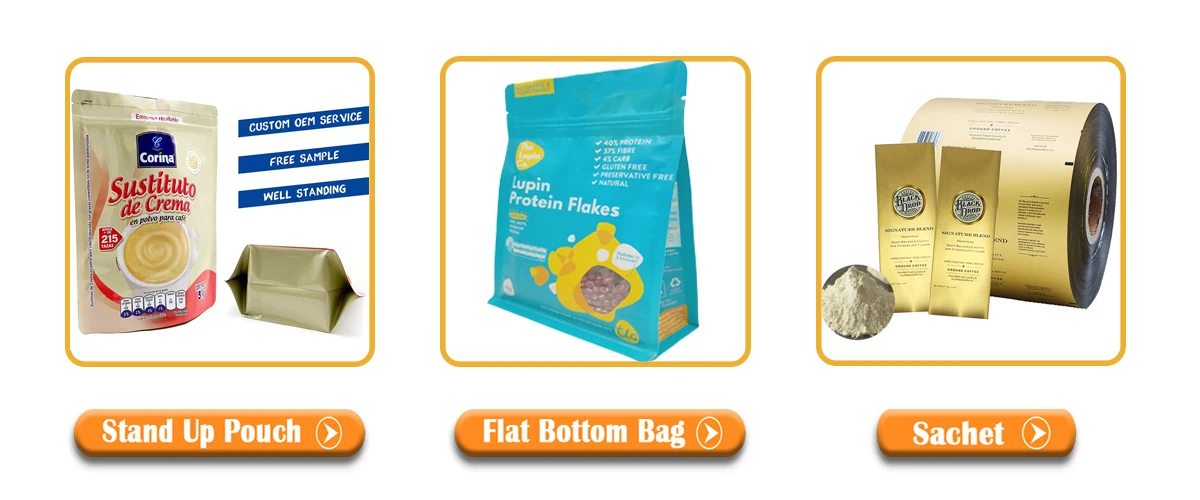 Custom Printed Coffee Milk Powder Packaging - Mylar Pouches