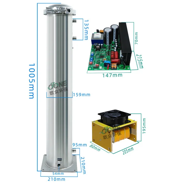 O3 Generator Corona Discharge Quartz Tube Ozone Generators for Laundry