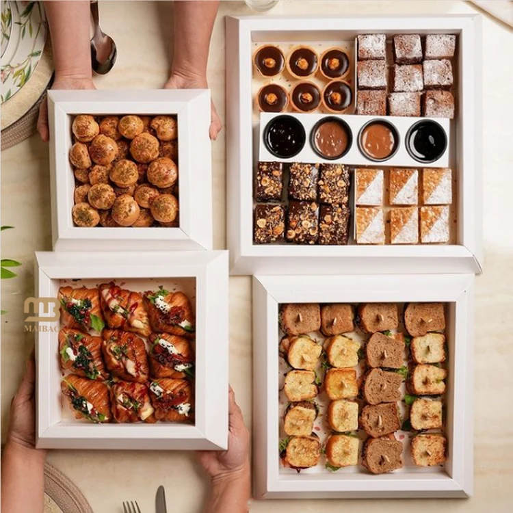 Custom Pyramid Box for Sharing Cake Desserts - Grazing Platter