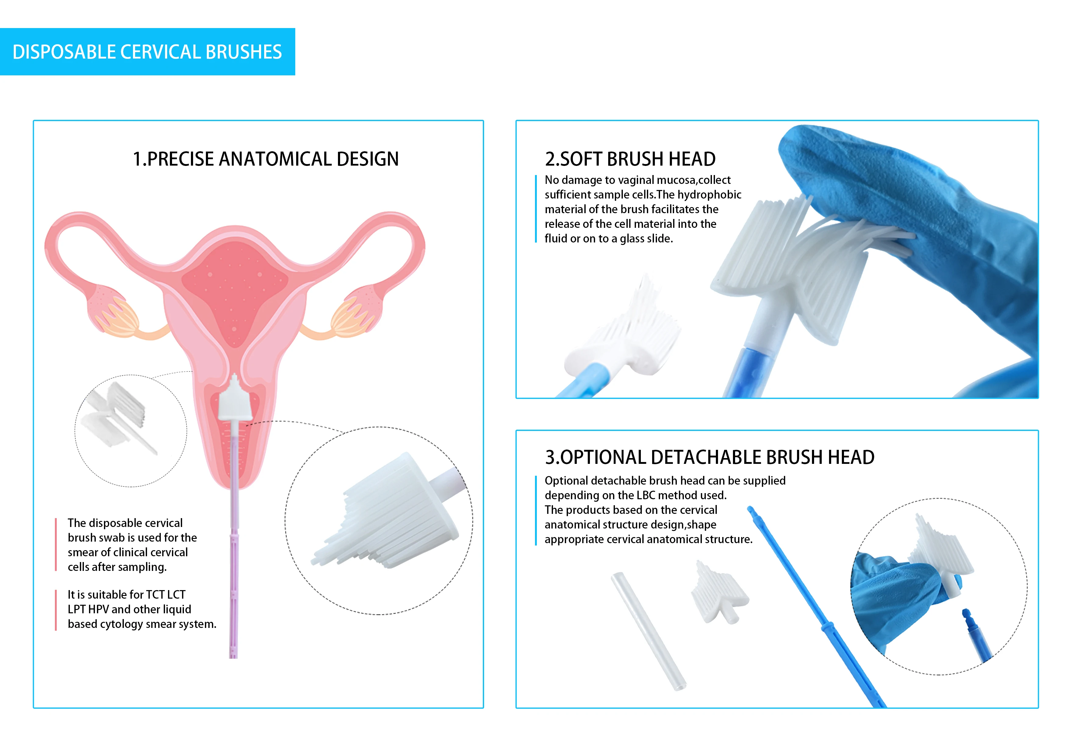 Medical Consumables - Pap Smear Brush Technique Cervical Brush