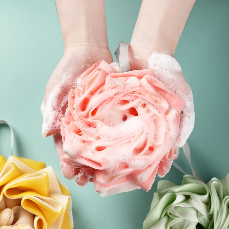 Loofah Mesh Bath Flower Luxury Loofah Rubbing Bath Towel Bubble Net ...