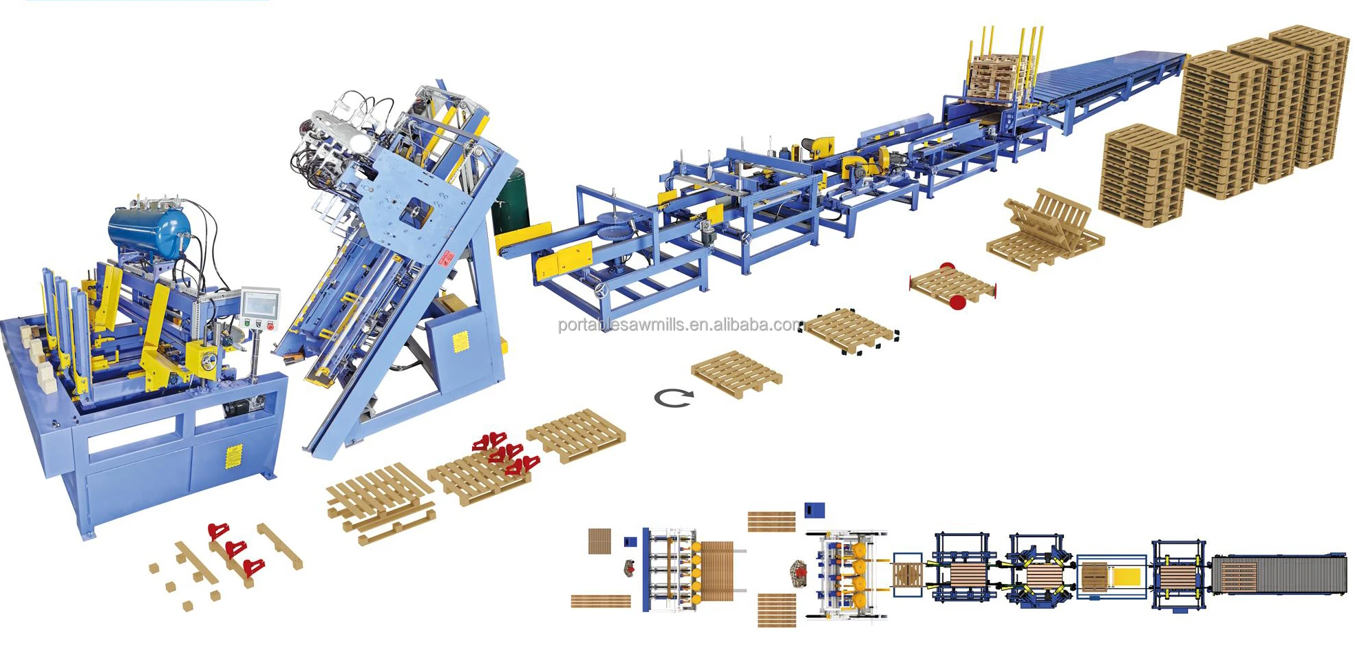 Pallet Dispenser - Efficient Handling of 1200x800 Mm Pallets