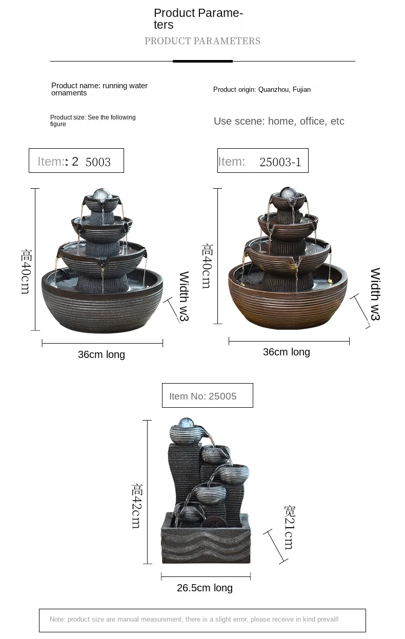 Modern Office Desk Humidifier Fountain Minimalist Circulating Water ...