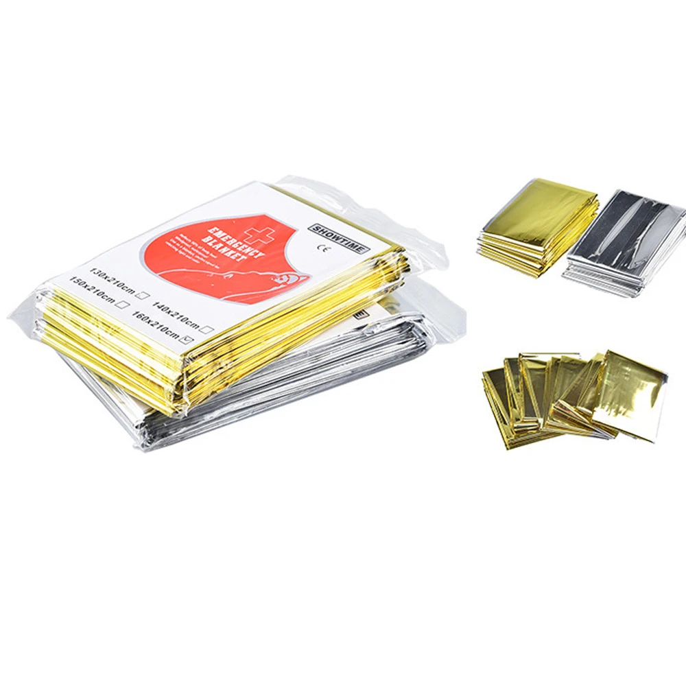 Outdoor Survival Rescue Warm Emergency Blanket Folding Emergency Mylar ...