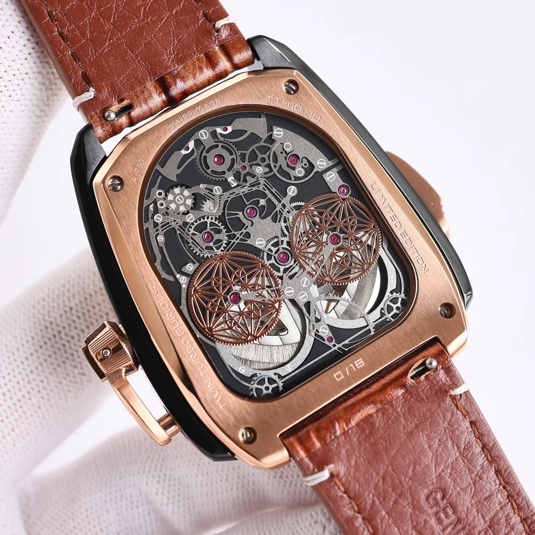 Jacob Twin Turbo Double Tourbillon Watch For Men Two Tone Pvd Steel ...
