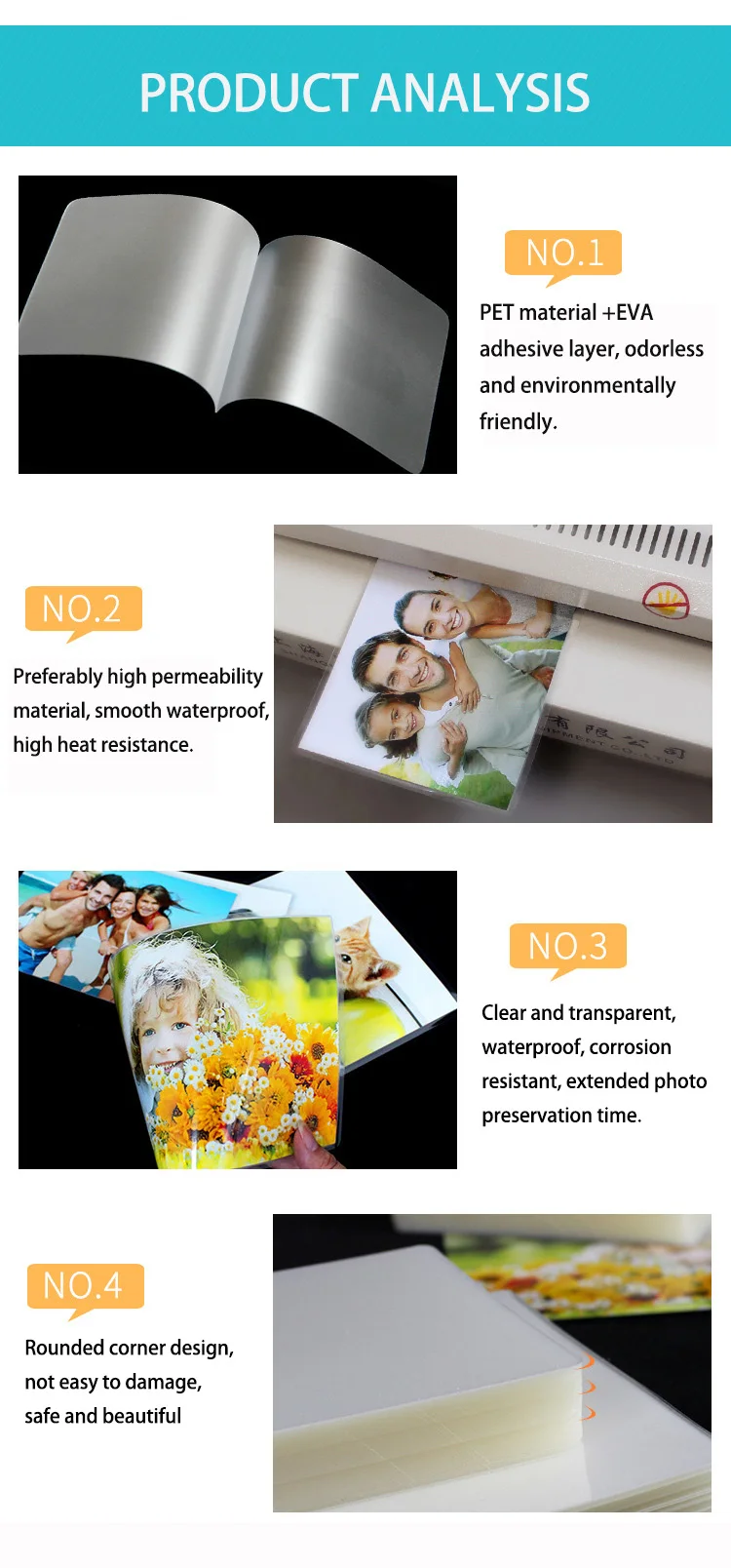 ID Card Size Pouch Film Laminate 3 Layers Double-Sided Matte Thermal ...