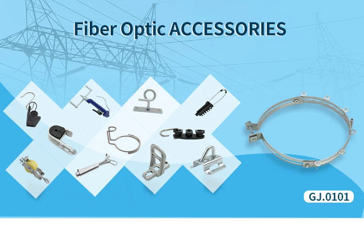 Gj0101 Adjustable Fiber Optic Cable Hoop Pole Clamp Steel Band Tension ...