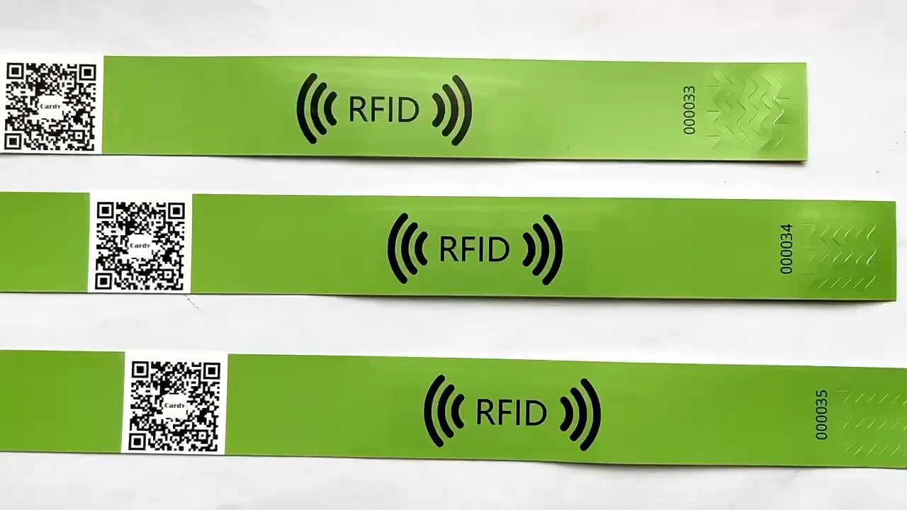 2024 Factory Sell Rfid Disposable Wristbands Rfid Hf Paper Wristband ...