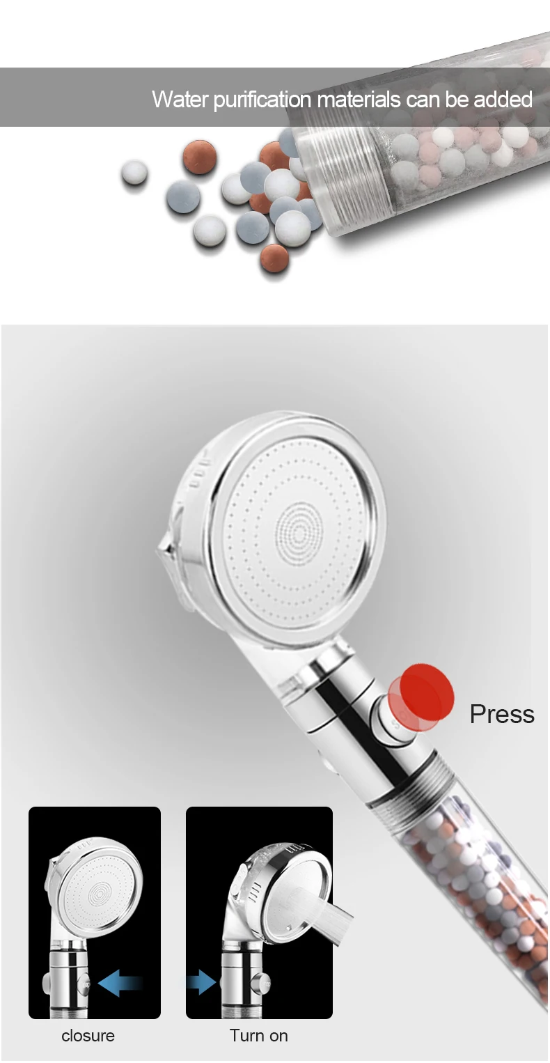 Modern Luxury Multi Function Dechlorinating Shower Head Shower Filter ...
