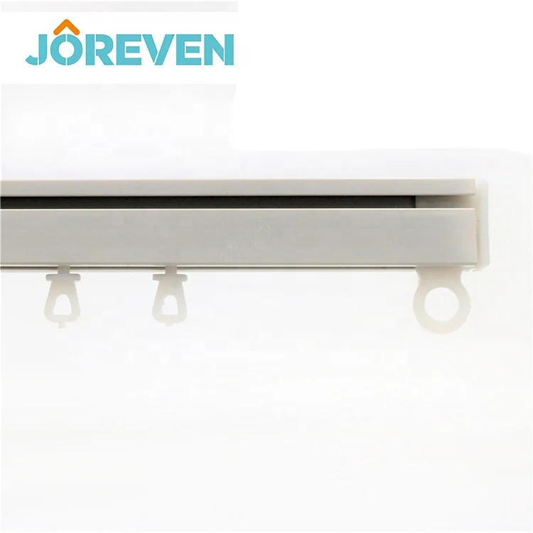 Wholesale Single Line Plastic Pvc Curtain Rail White Sliding Curtain ...