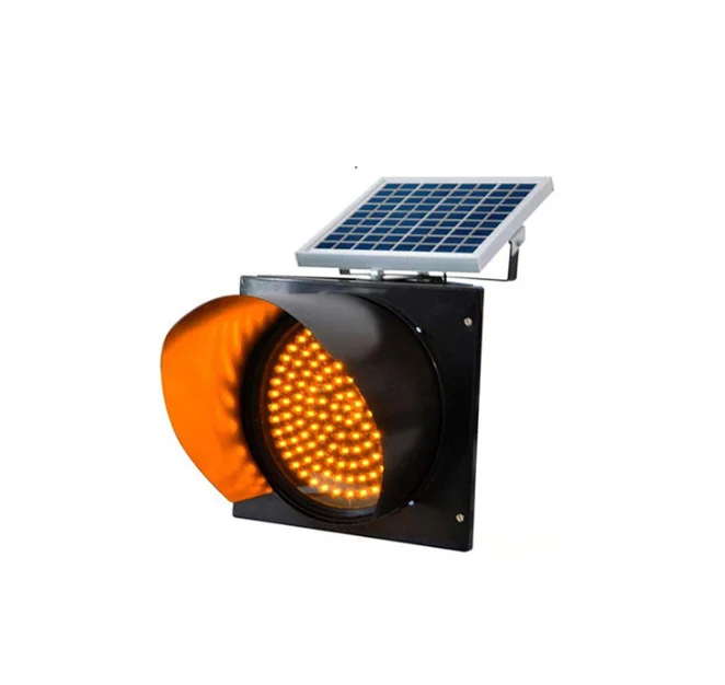 300mm Security Amber Led Traffic Solar Powered Blinker Traffic Signal ...