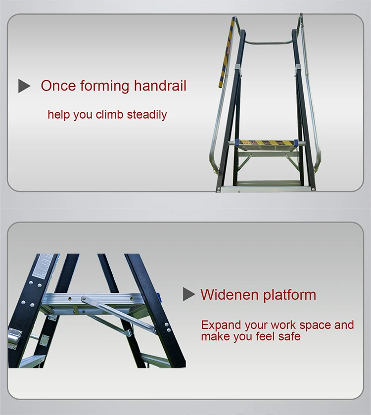 Construction Cable FRP Wide Movable Handrail Aluminium Folding Work ...