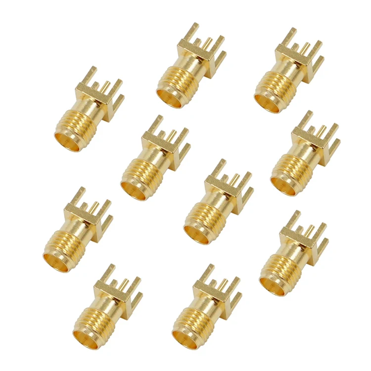 Sma Female Pcb Panel Edge Mount Connector Straight Solder Rf Coaxial ...