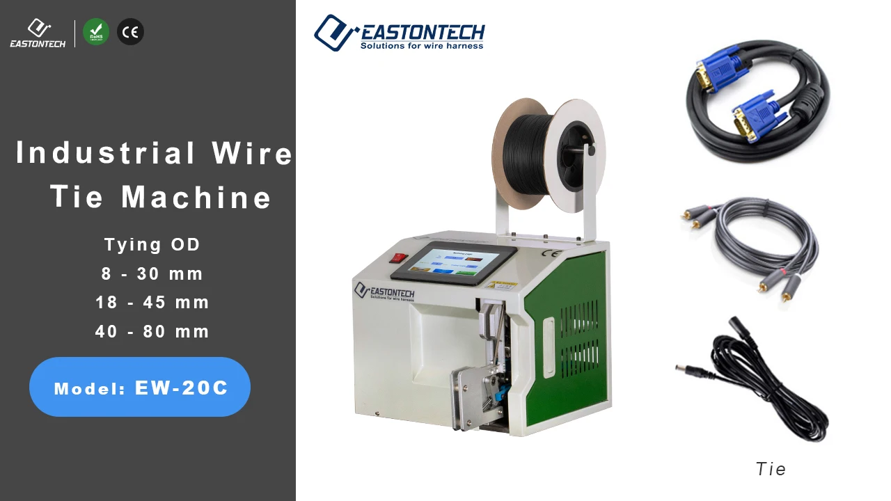 Ew-20a Semi-automatic Double Wire Winding And Tying Machine Cable Roll ...