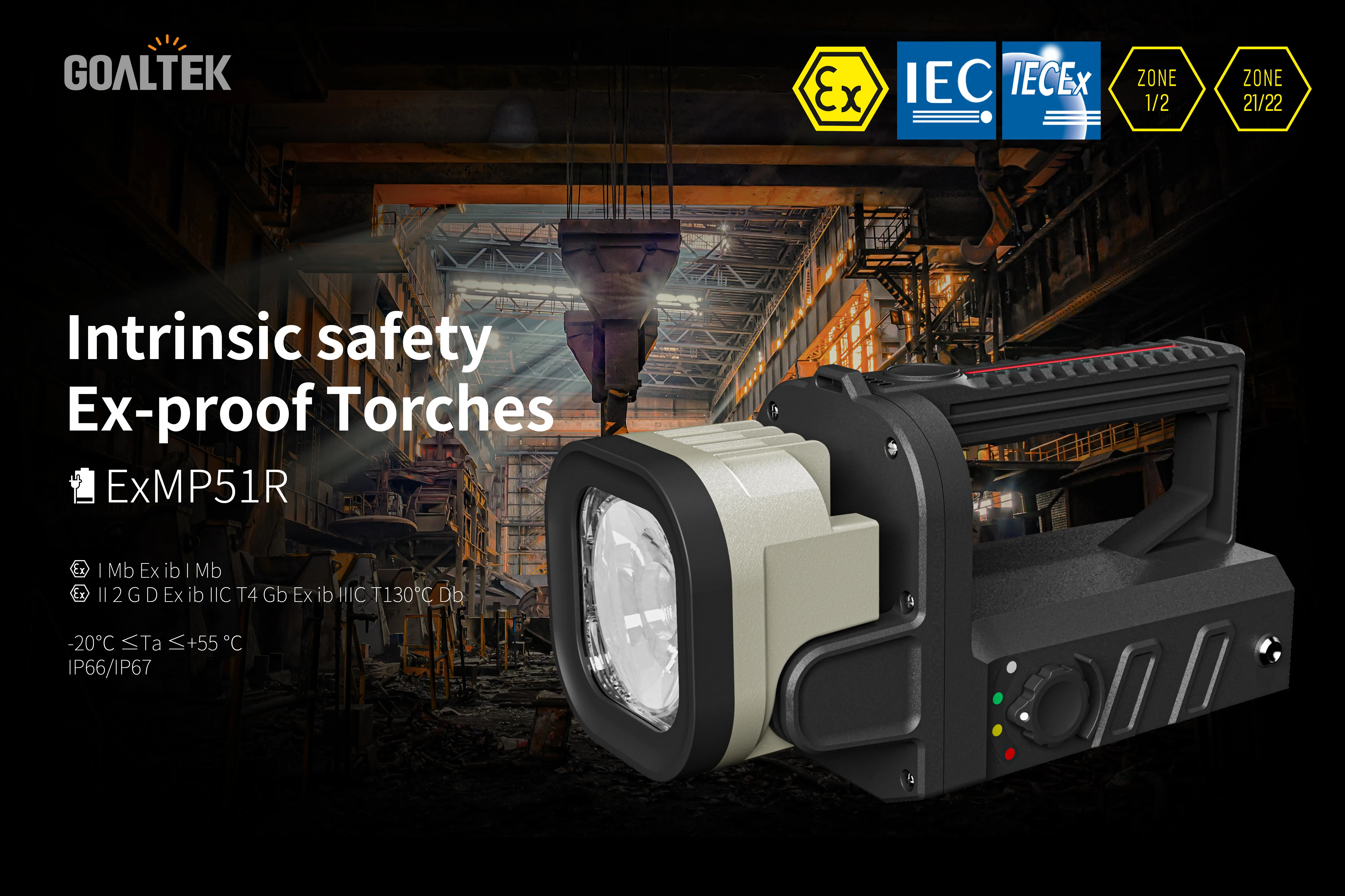 Atex Portable Lighting Explosion Proof Handheld Light Intrinsically ...