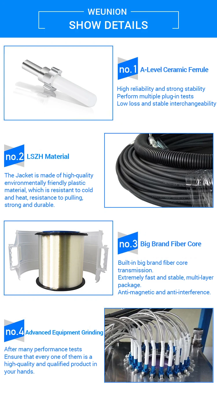 CPRI DLC Duplex Fiber Optic Patch Cord - Single Mode LSZH