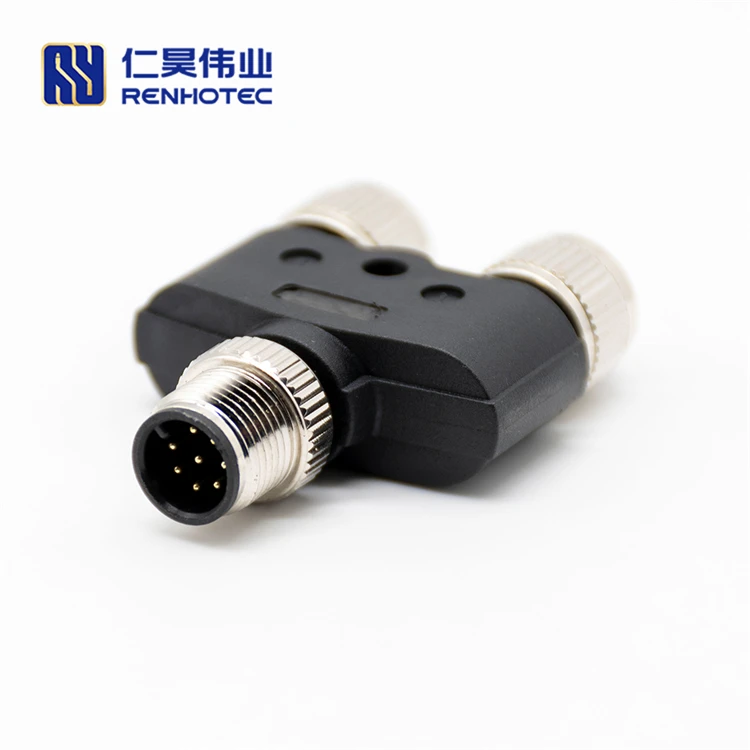 Can Bus M12 Y T Type Y-splitter T-splitter Splitter 4 5 6 Pin Sensor Connector M12 Plug Cable ...